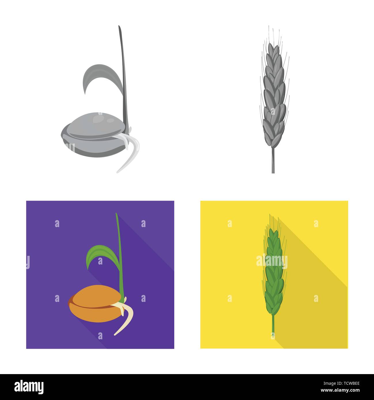Vector design of agriculture and farming sign. Collection of ...