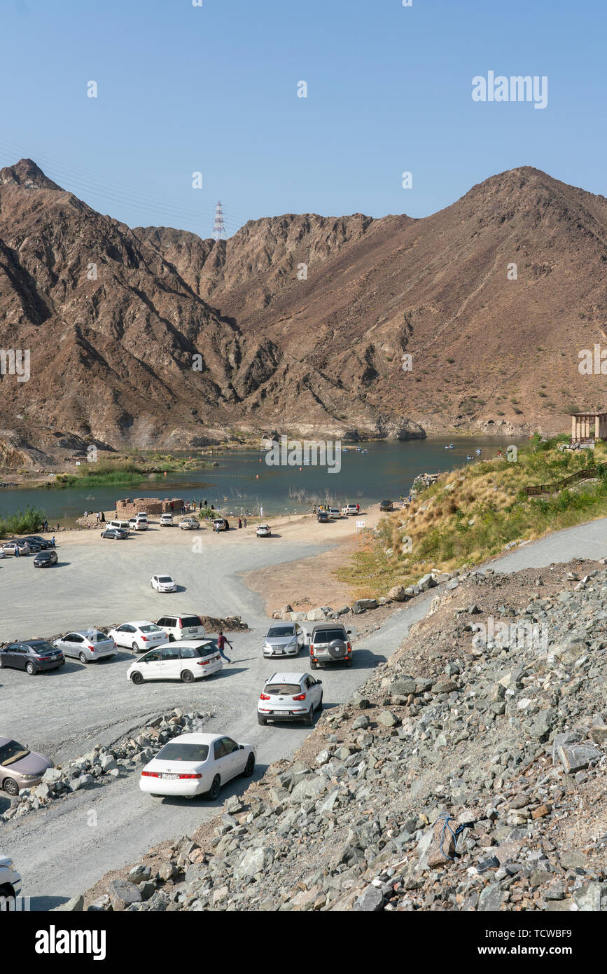 June 6, 2019 - Khor Fakkan, UAE: Visitors at Al Rafisha Dam, Khor ...
