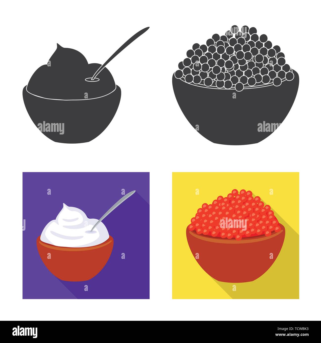 Vector design of taste and product logo. Collection of taste and ...