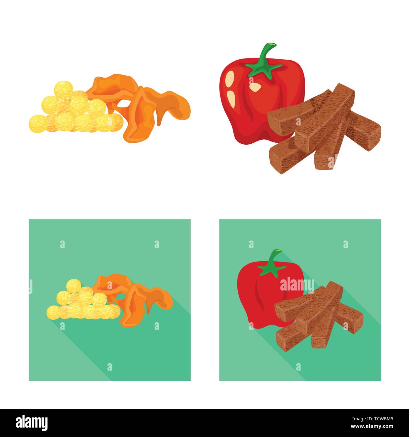 Isolated object of taste and seasonin icon. Collection of taste and ...