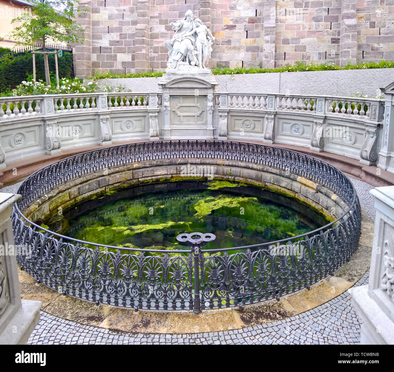 Spring of danube river in Donaueschingen Stock Photo - Alamy