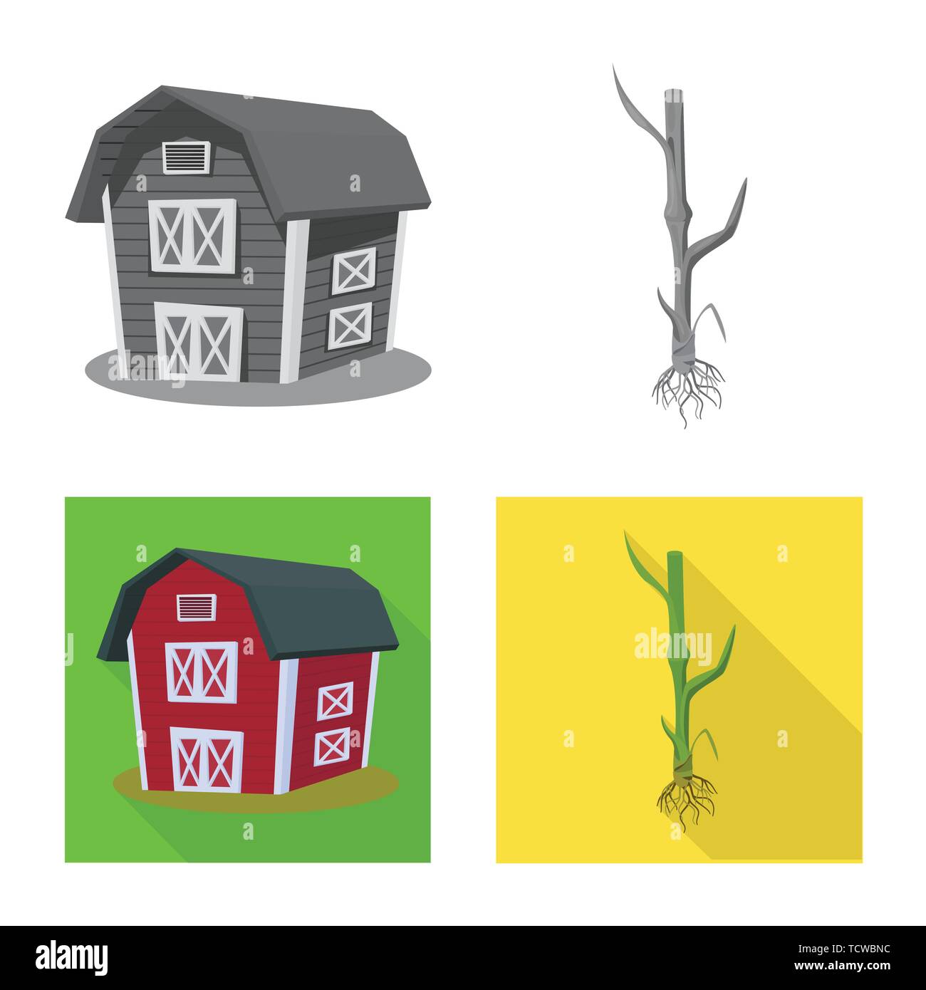 Vector design of agriculture and farming symbol. Collection of ...