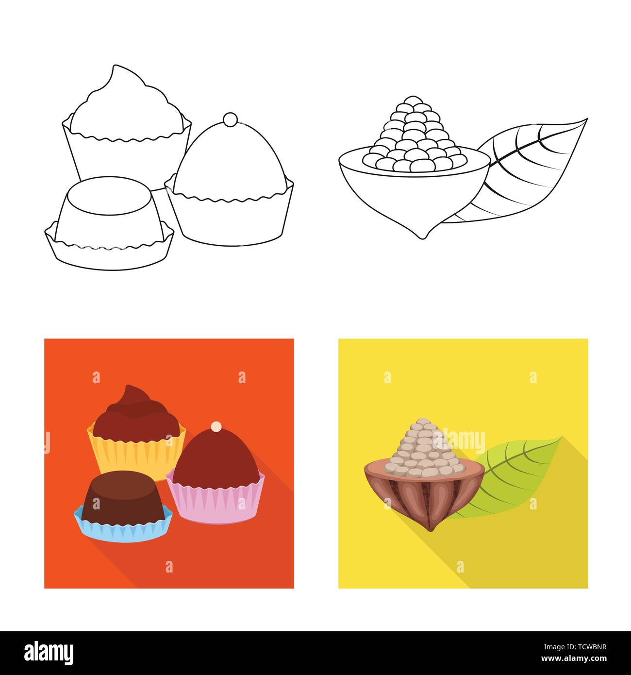 Vector illustration of food and yummy logo. Collection of food and ...