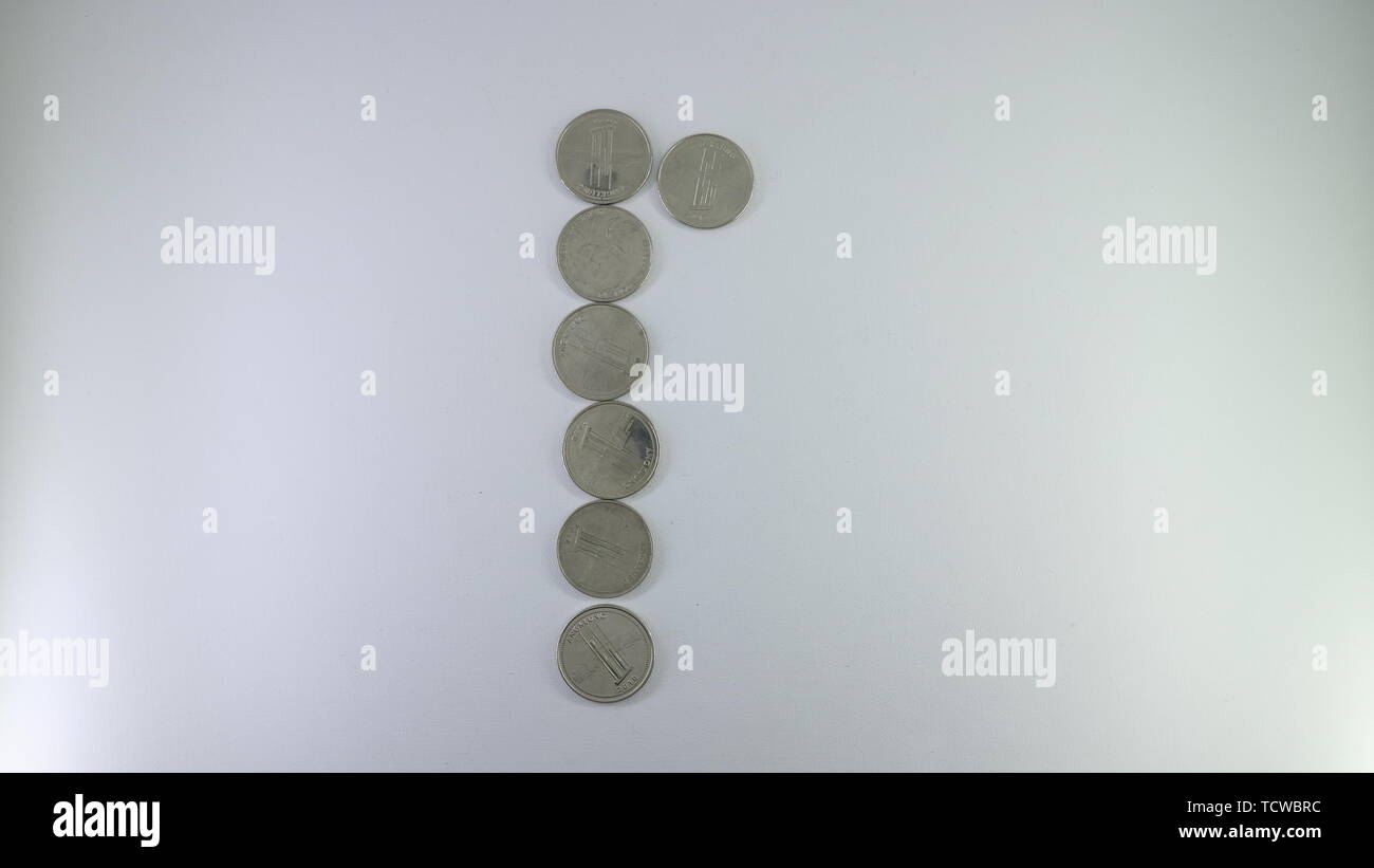 Coin Number Isolated on white background Stock Photo - Alamy