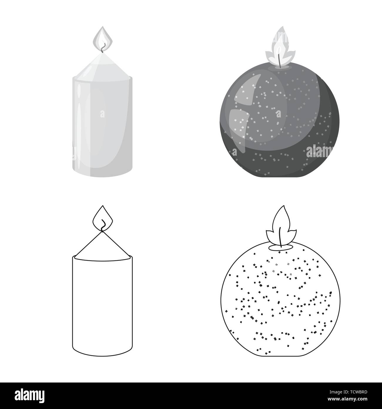 Isolated object of relaxation and flame symbol. Set of relaxation and ...