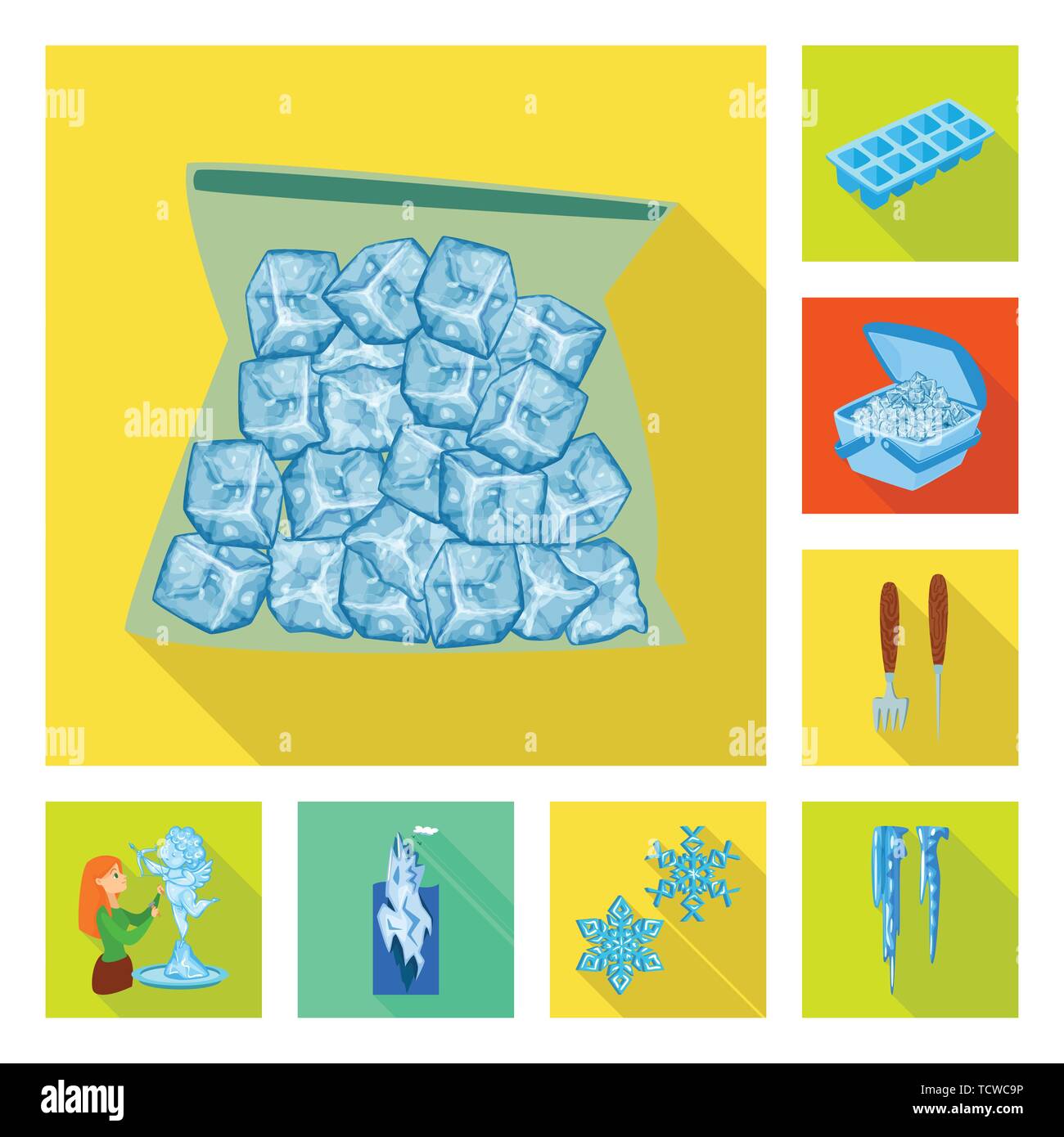 Hanging piece of ice Stock Vector Images - Alamy