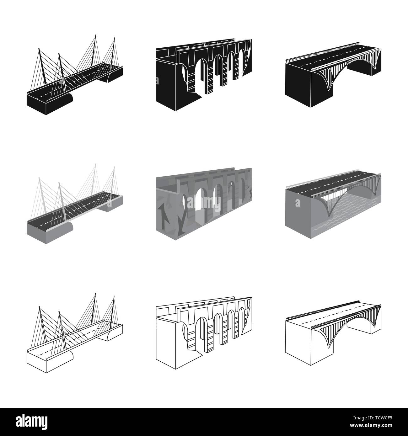 bridge,construction,relocation,mounted,cable,prop,sea,suspended,column ...