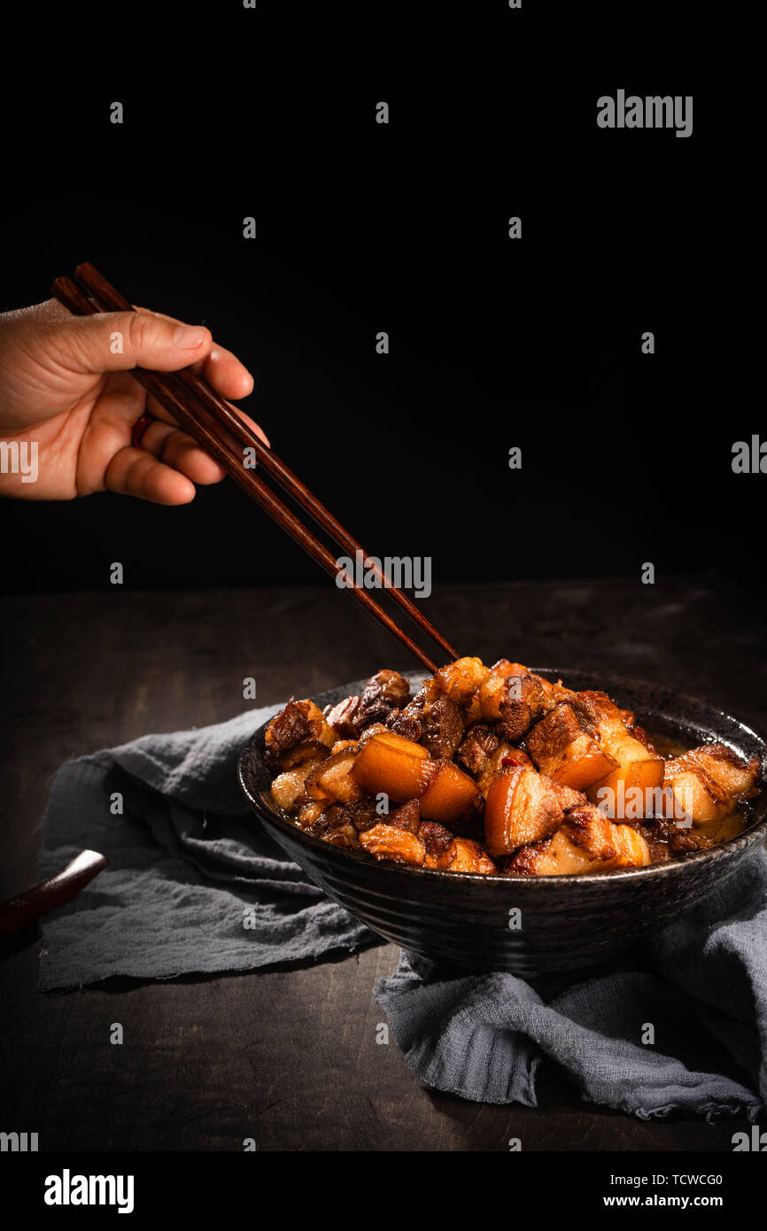 Traditional home-cooked braised meat Stock Photo - Alamy