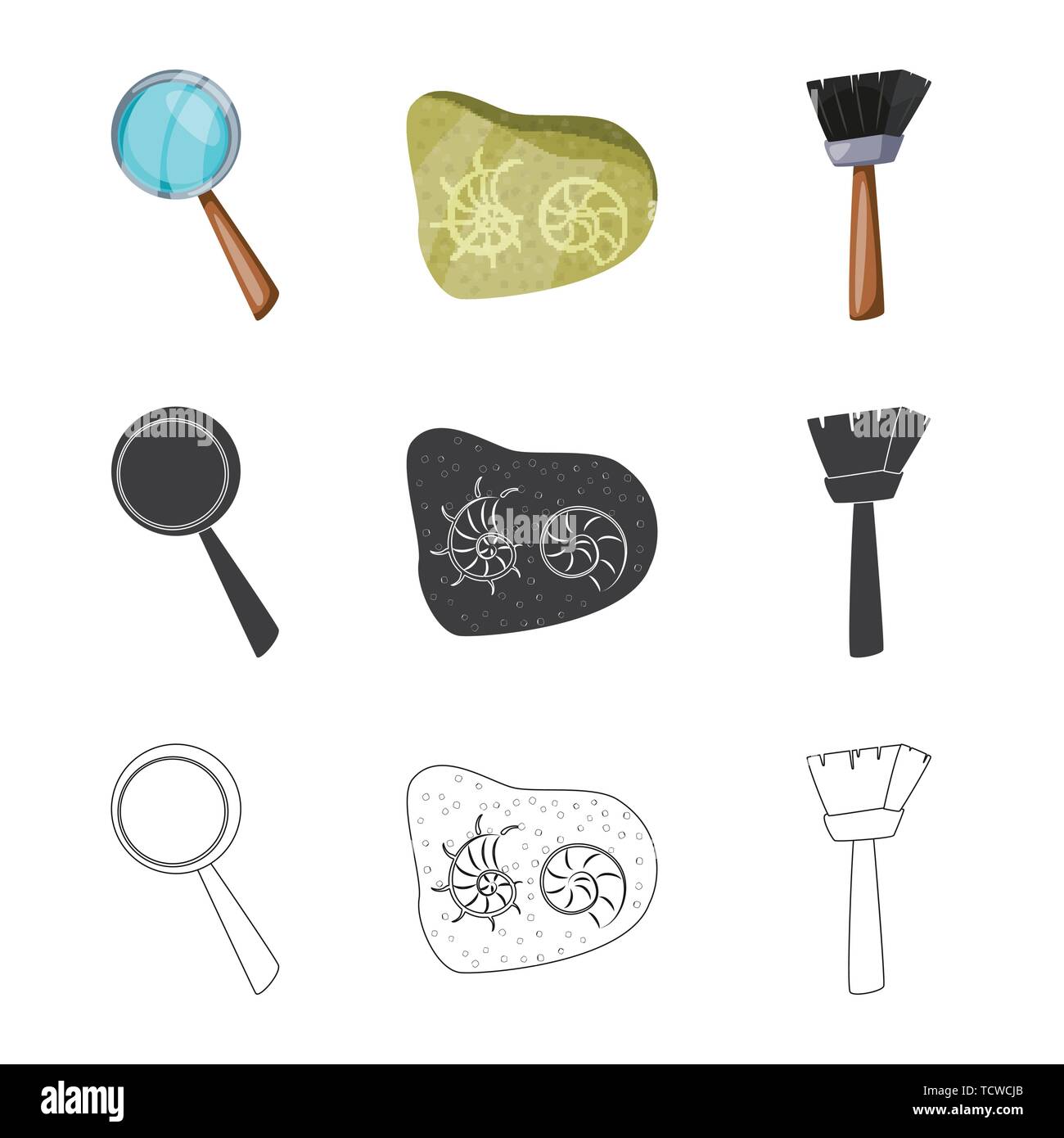 Vector design of story and items icon. Collection of story and ...
