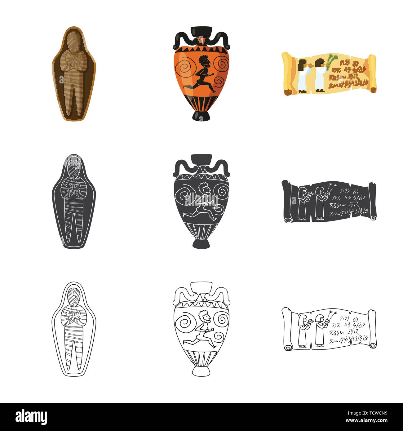 mummy,amphora,scroll,ancient,artifact,papyrus,Egypt,treasure,book ...