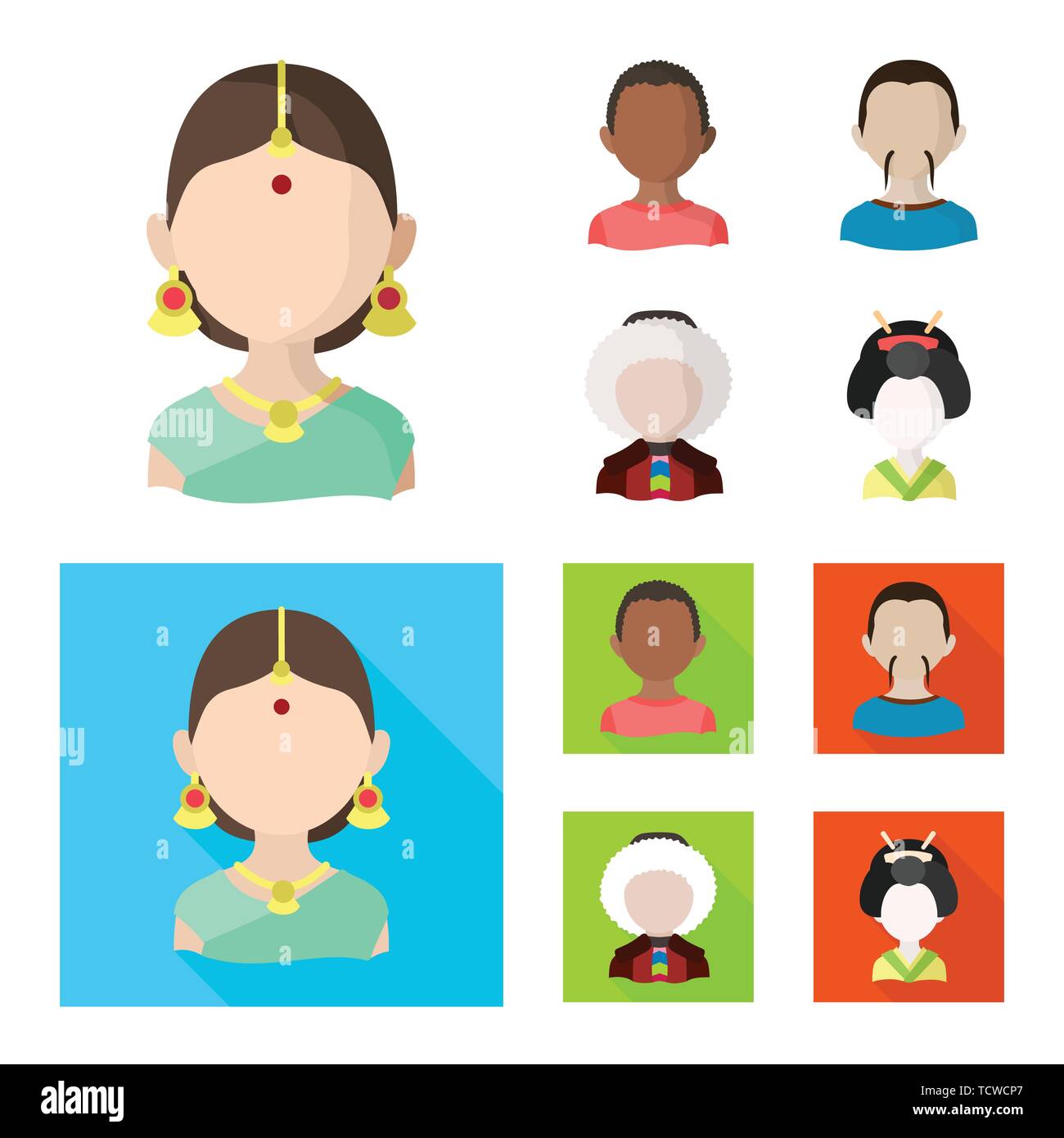 Vector illustration of imitator and resident icon. Set of imitator and ...