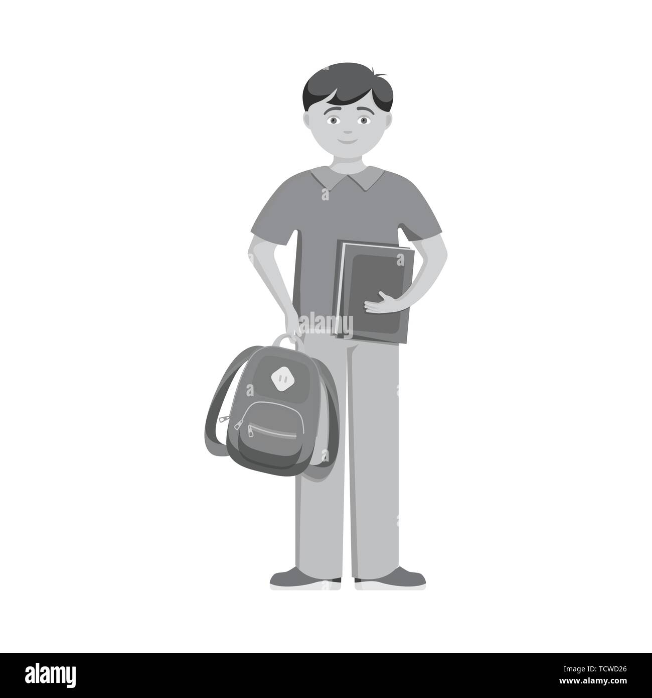 Brother school student leisure Stock Vector Images - Alamy
