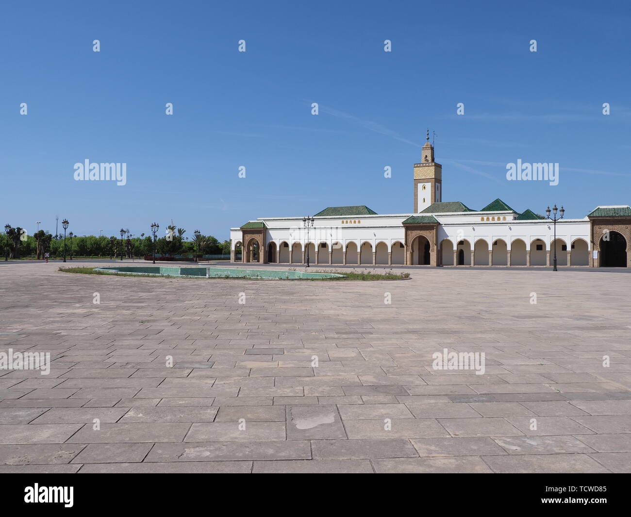 Ahl Fas mosque at square near royal palace in capital city of Rabat in ...
