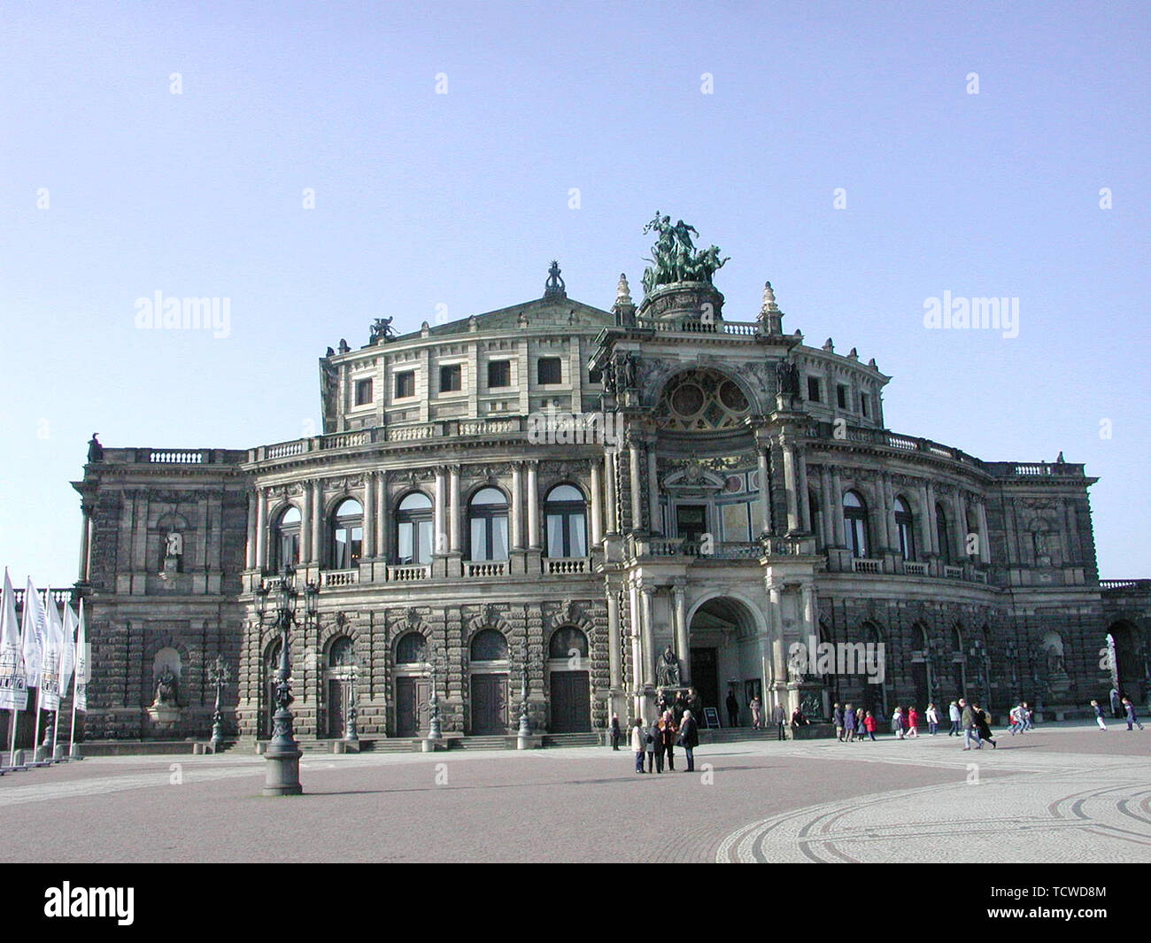 Dresden on March 28, 2002; Semperoper Stock Photo - Alamy