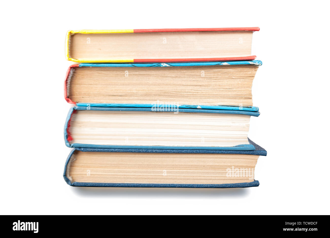 Very tall pile of stacked books hi-res stock photography and images - Alamy