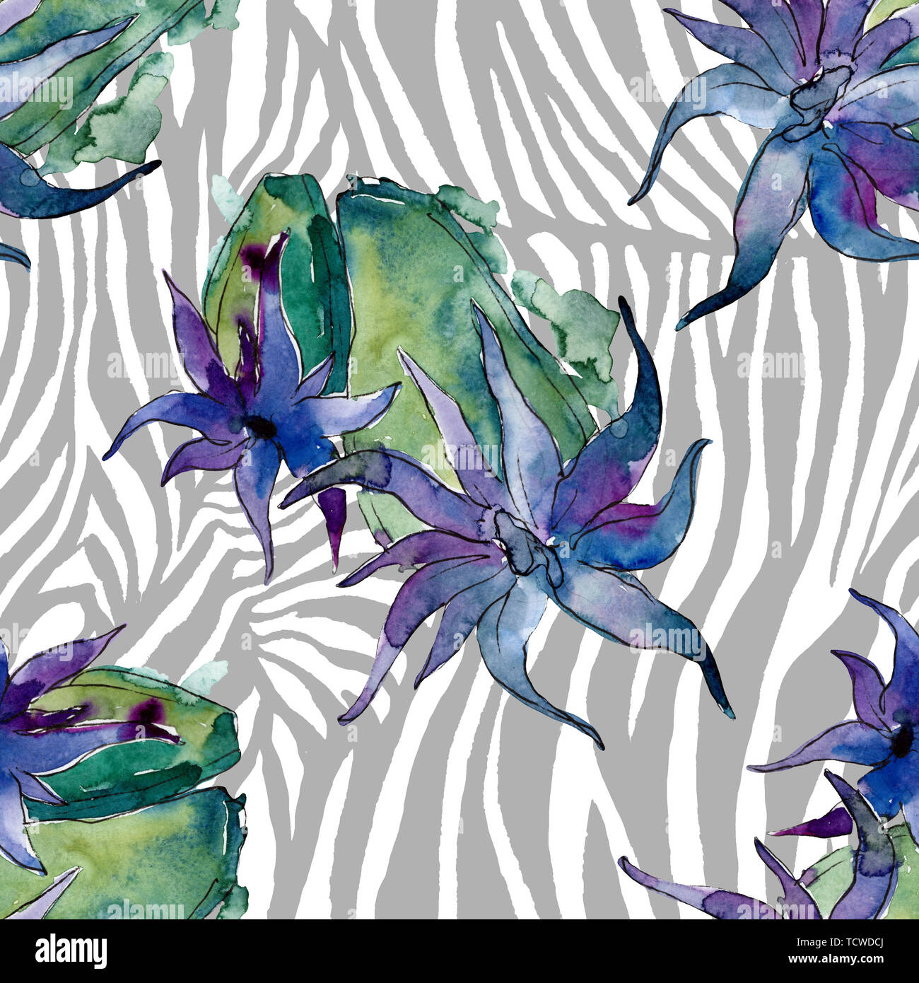 Colorful aquatic underwater nature coral reef. Watercolor illustration ...