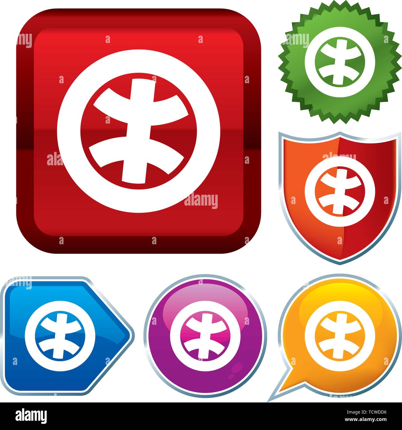 Vector illustration. Set shiny icon series on buttons. Planet Stock ...