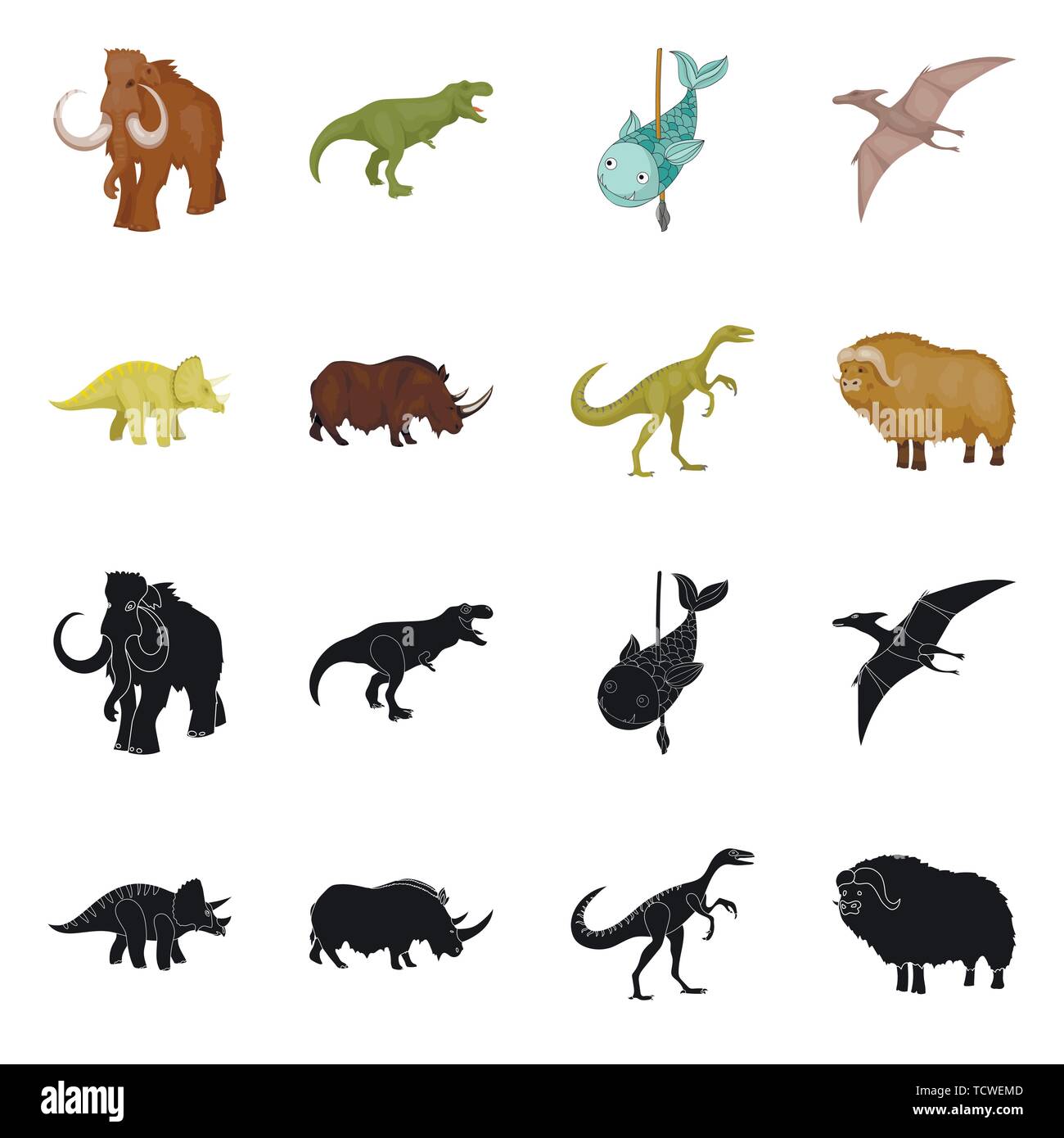 Prehistoric bison Stock Vector Images - Alamy