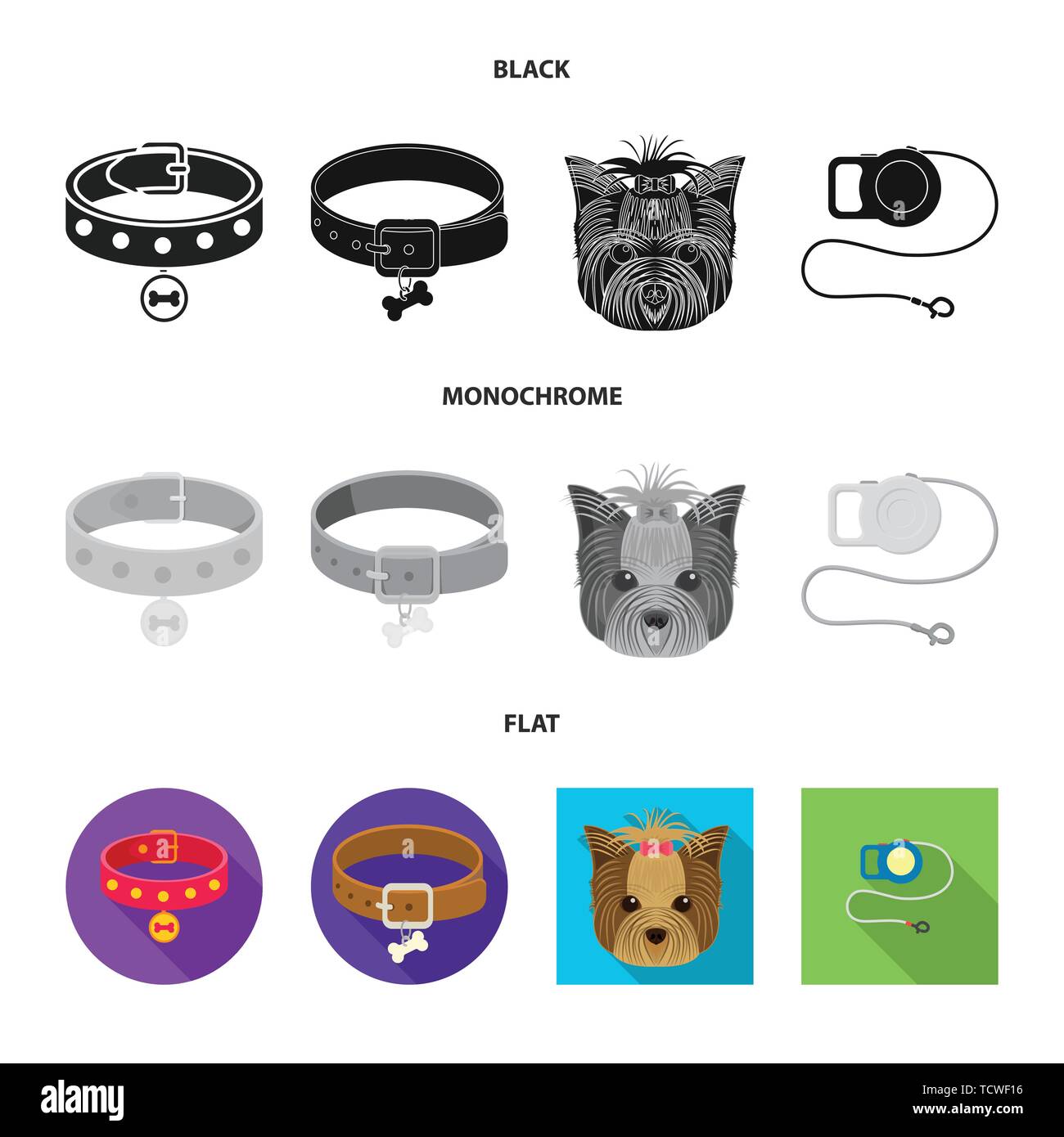 Spike collar Stock Vector Images - Alamy