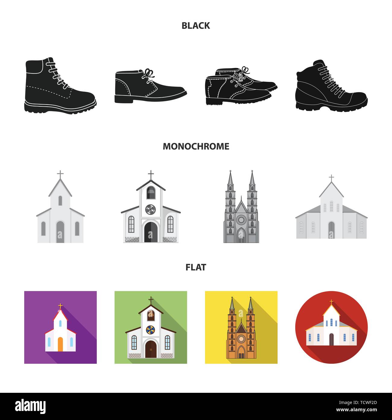 Medieval church interior Stock Vector Images - Alamy