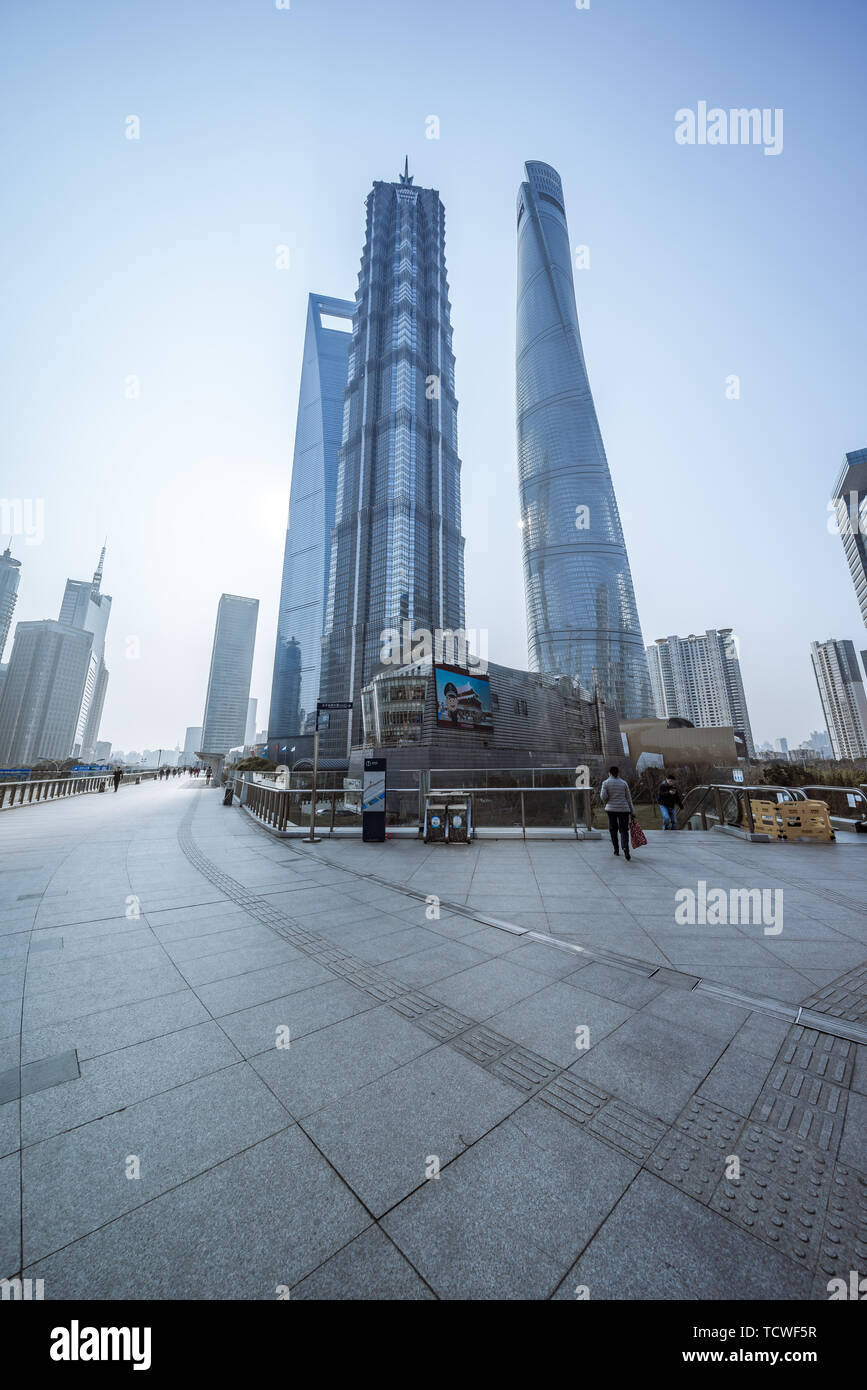 Street View of Lujiazui, Shanghai Stock Photo - Alamy