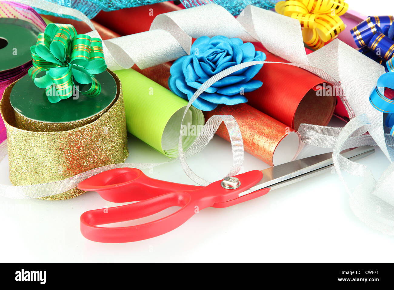 Shiny wrapping paper rolls hi-res stock photography and images - Alamy