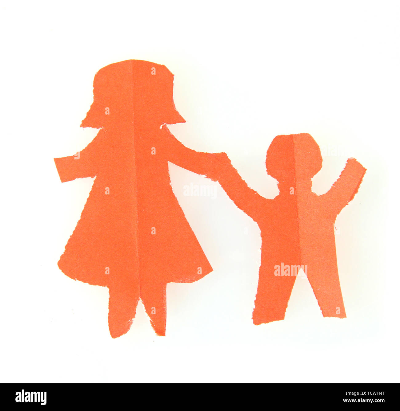 Paper people isolated on white Stock Photo - Alamy