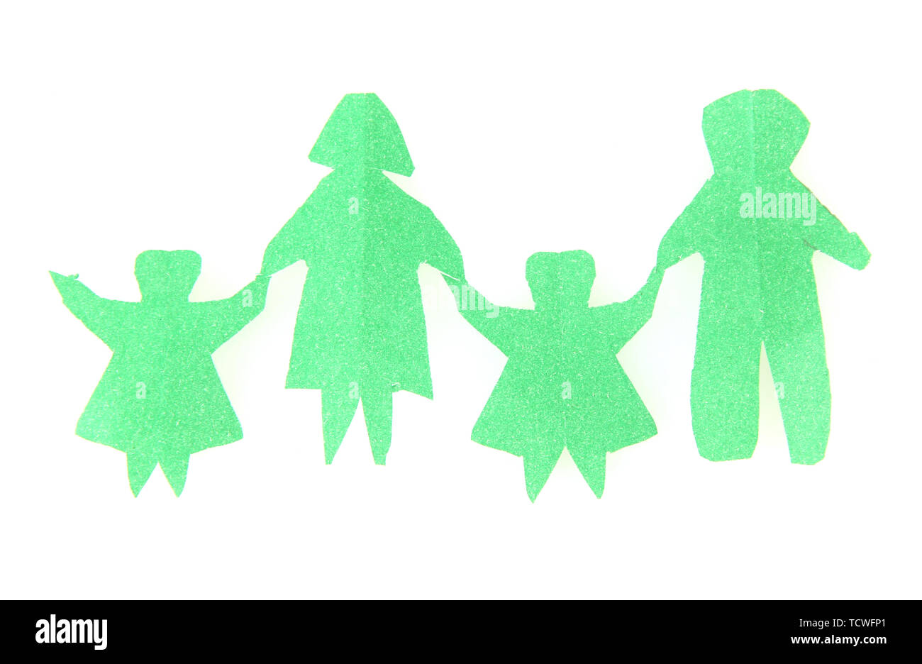 Paper people isolated on white Stock Photo - Alamy