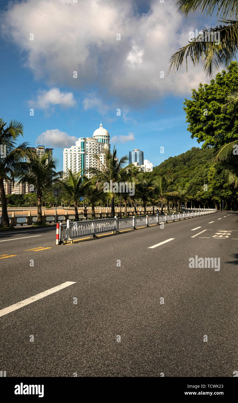 Coastal city scenery Stock Photo - Alamy