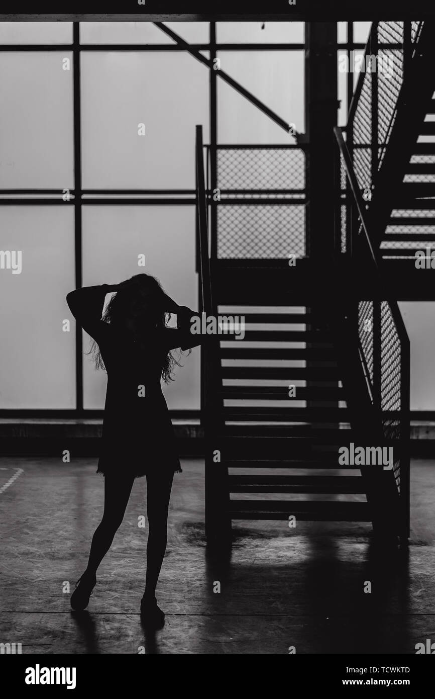 The light of the silhouette Stock Photo - Alamy