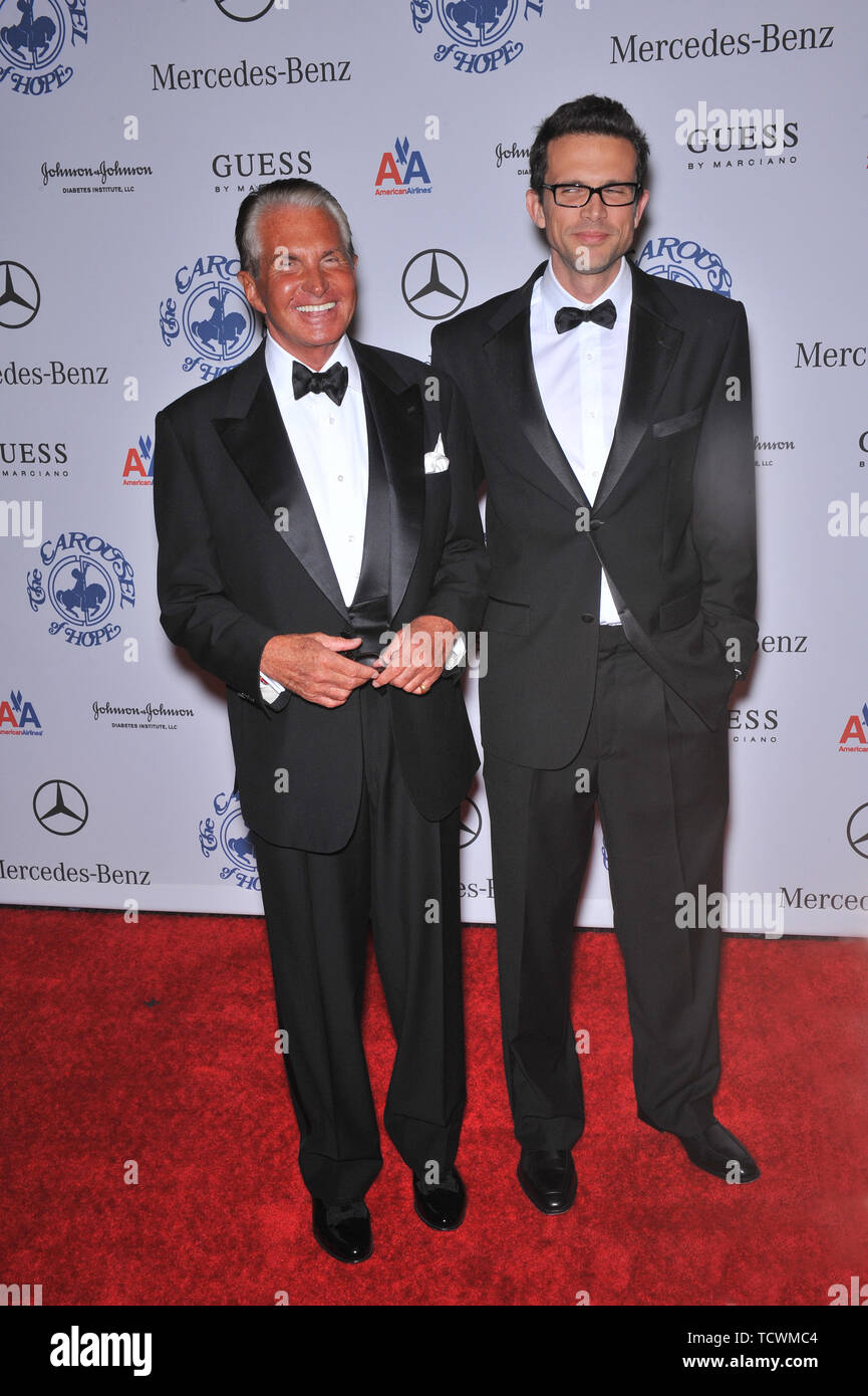 LOS ANGELES, CA. October 25, 2008: George Hamilton & son at the 2008 ...