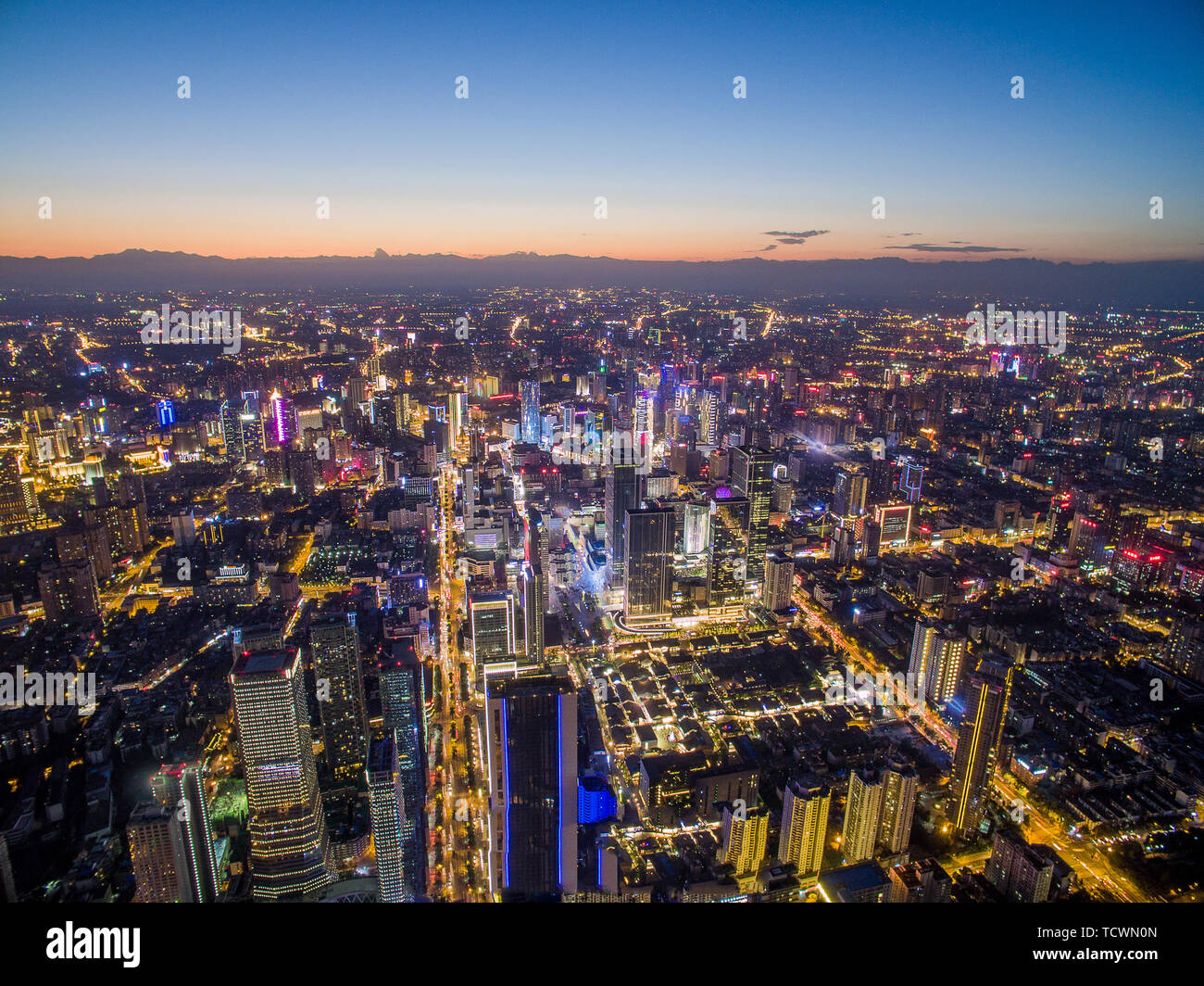 Chengdu city scenery picture Stock Photo - Alamy