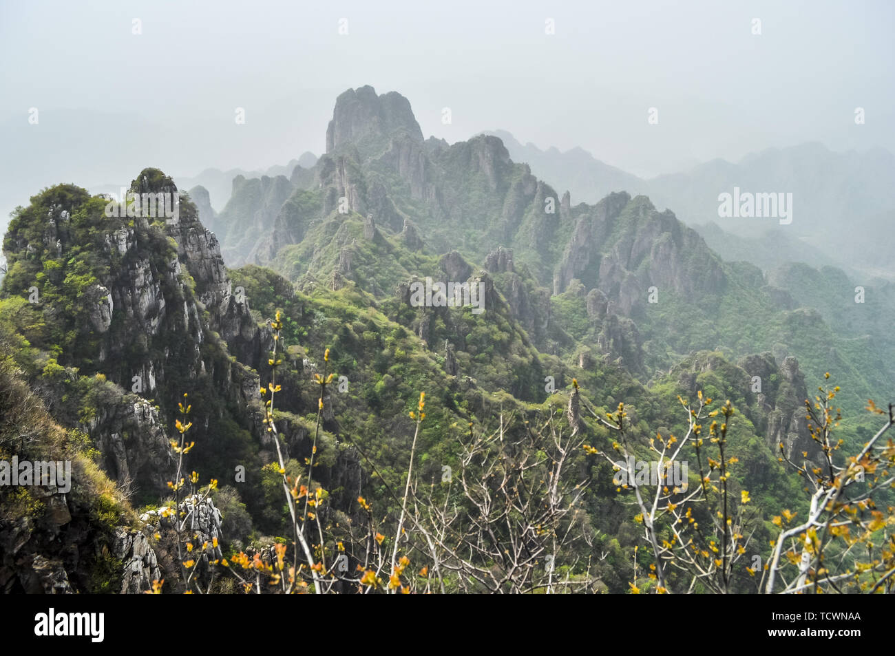 Scenery of Wolftooth Mountain in Baoding, Hebei Province Stock Photo ...