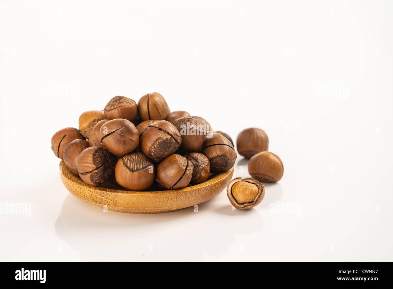 Northeast characteristic open hazelnut Stock Photo - Alamy