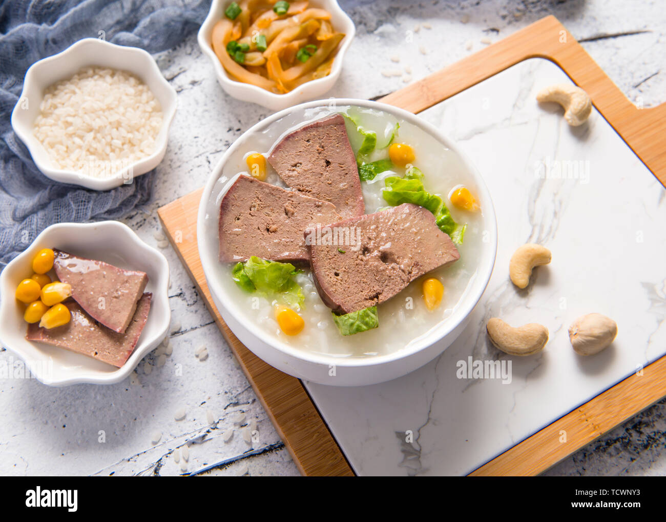 Rice pig liver porridge Stock Photo - Alamy