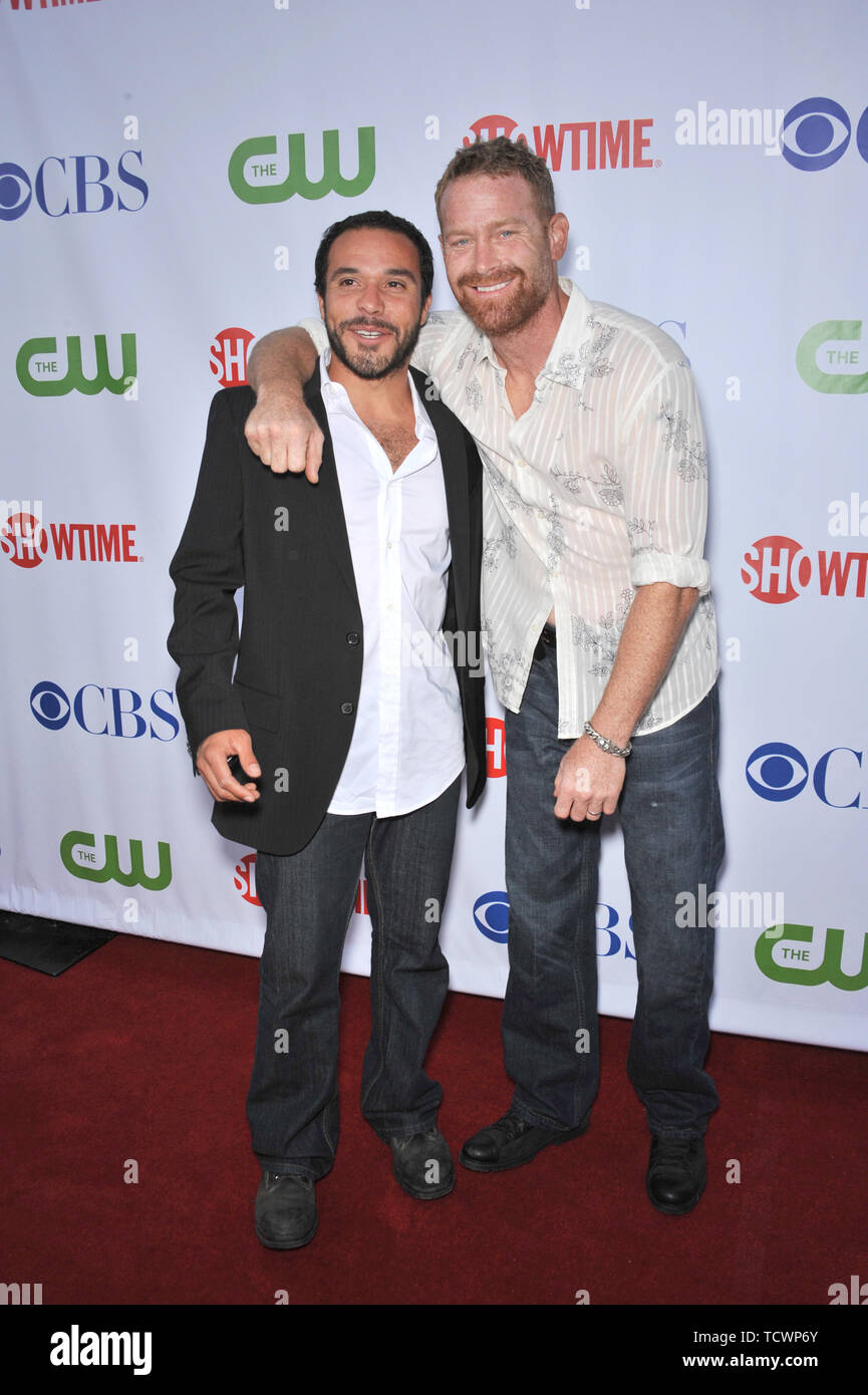 LOS ANGELES, CA. July 19, 2008: Michael Irby (left) & Max Martini ...