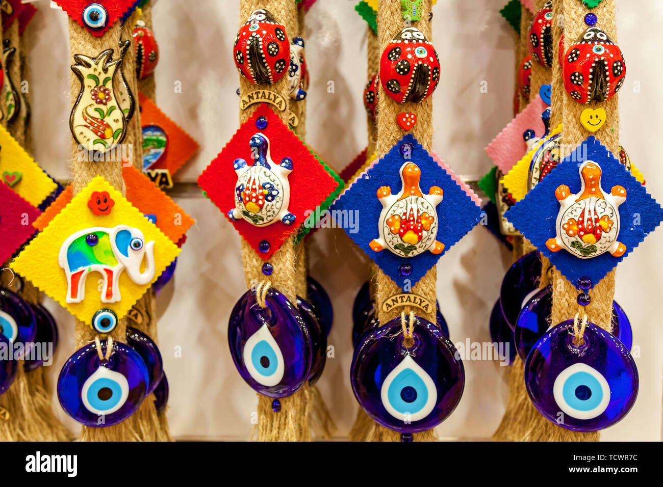 Group of traditional Turkish Amulet Evil Eye - The Blue Eye background ...
