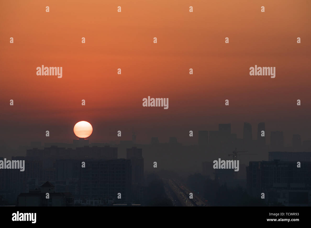 Red sun sunrise Stock Photo - Alamy