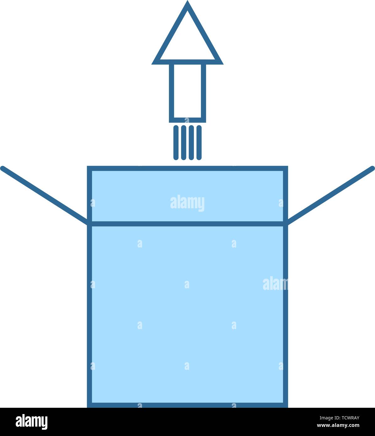 Product Release Icon. Thin Line With Blue Fill Design. Vector ...