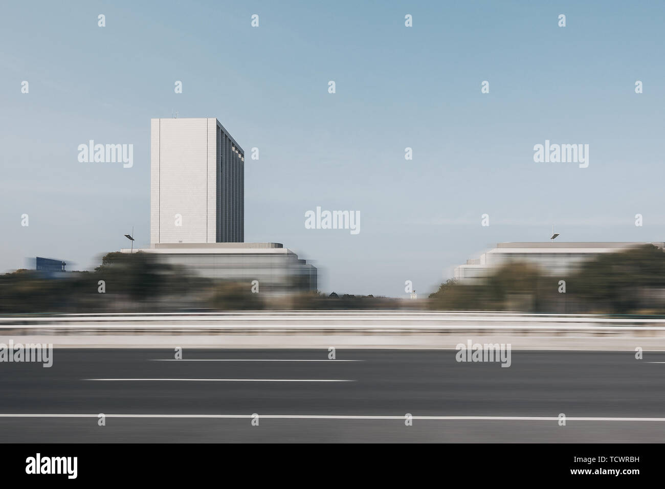 Modern urban fast road Stock Photo - Alamy