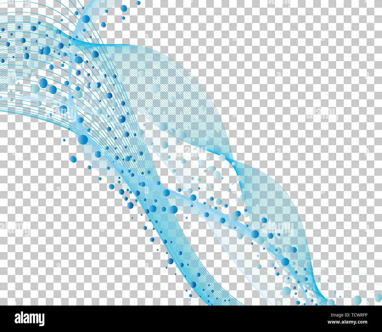 Abstract water background with transparency grid on back. Vector ...