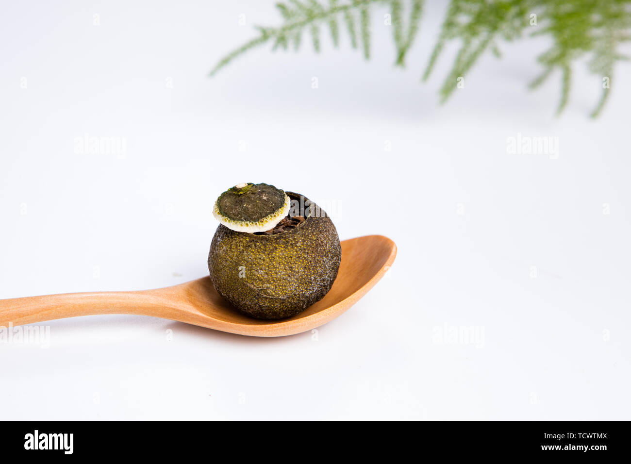 Pu'er Tuo tea green tangerine tea Stock Photo - Alamy