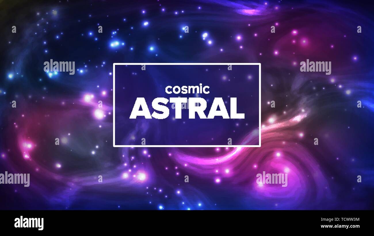 Cosmic Astral With Night Sky Stars Banner Vector Stock Vector Image ...