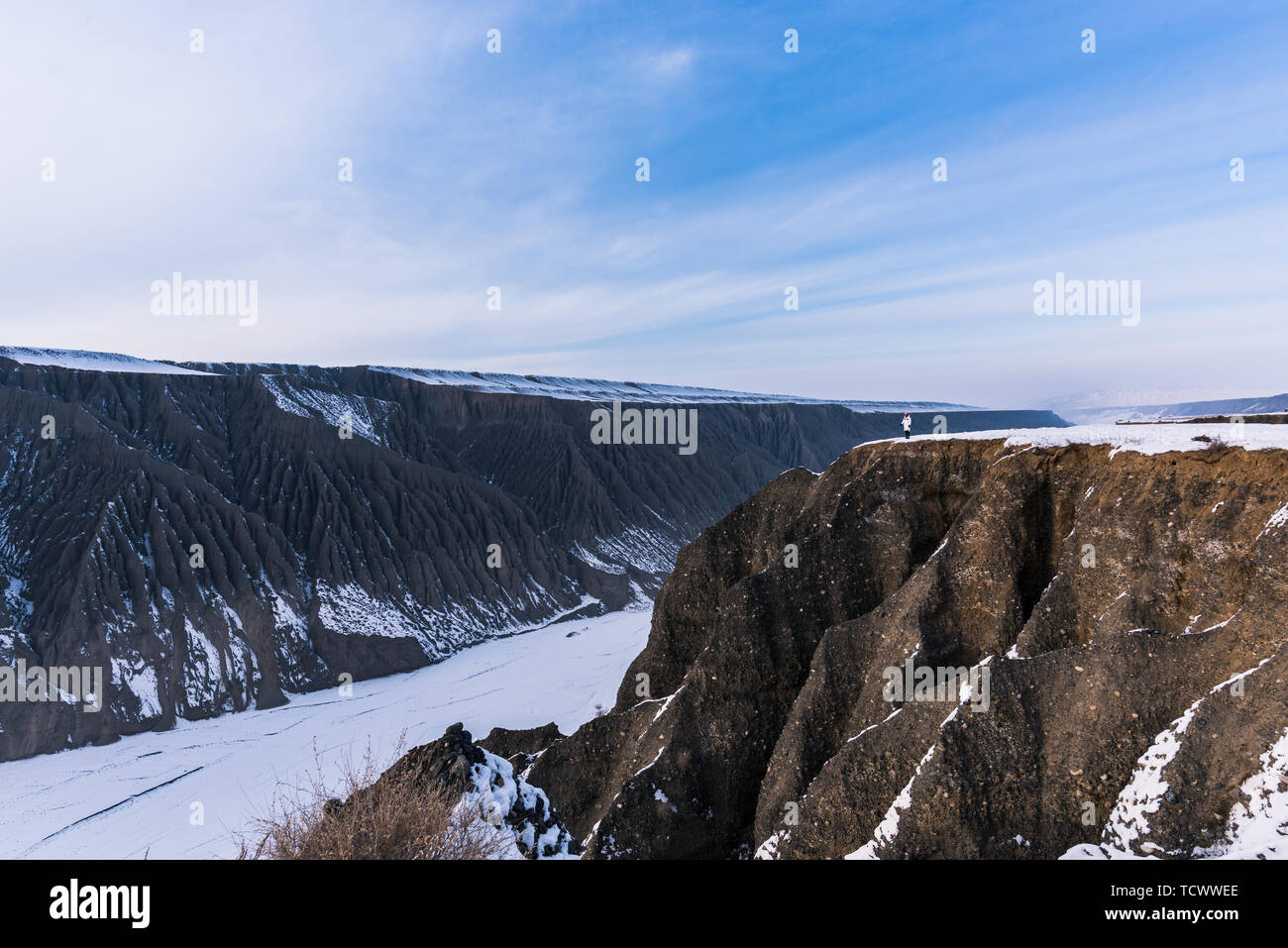 The scenery of the Grand Canyon in Dushanzi, Xinjiang Stock Photo - Alamy