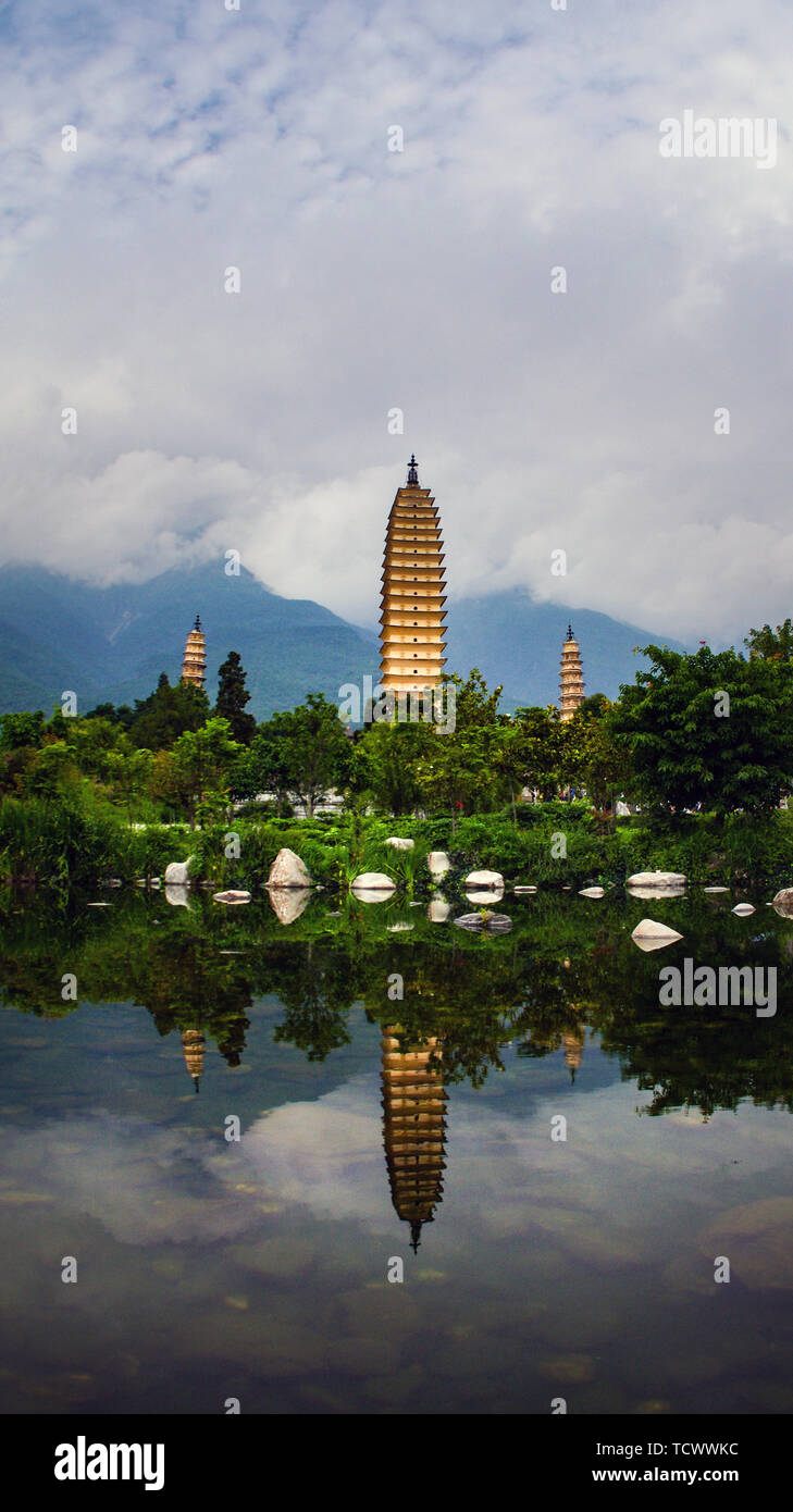three pagodas of dali Stock Photo - Alamy