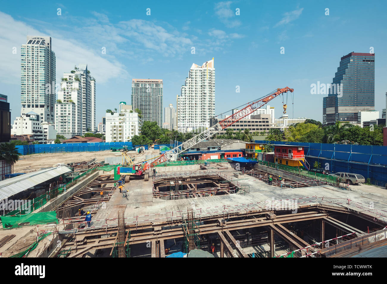 High view of construction site Stock Photo - Alamy
