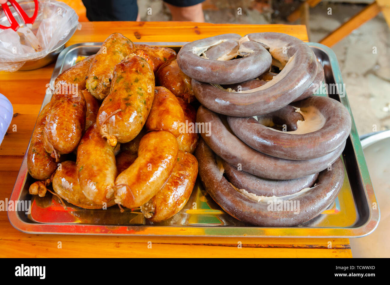 Pig fat intestines hi-res stock photography and images - Alamy