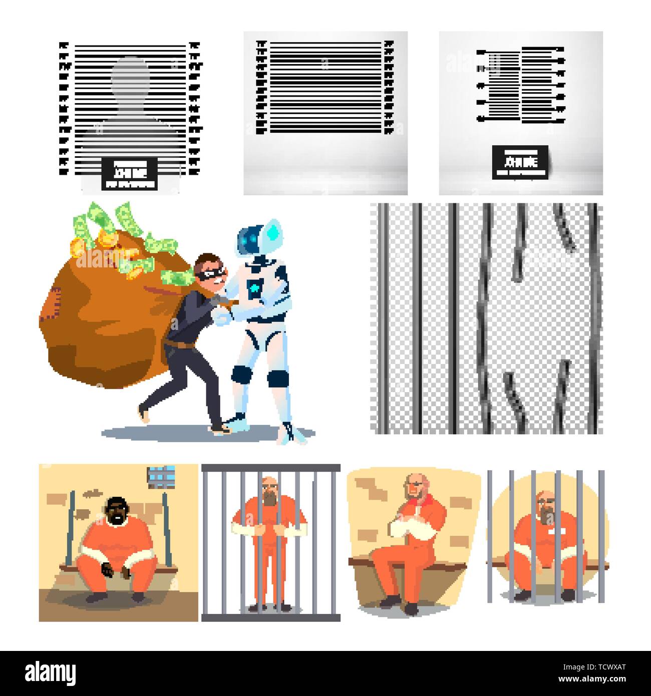 Orange prison uniform Cut Out Stock Images & Pictures - Alamy