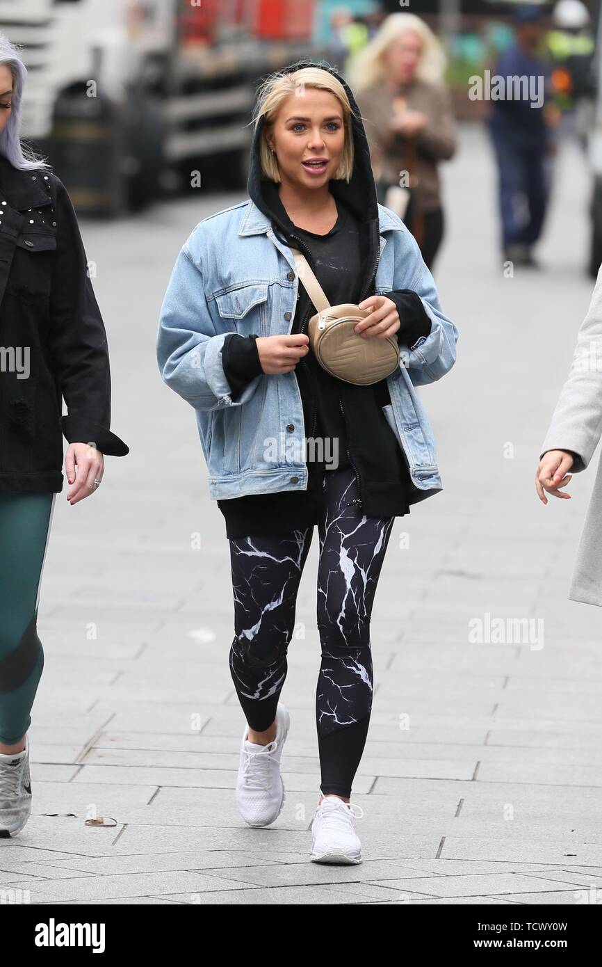 Gabby Allen seen arriving at Global studios for radio interviews ...