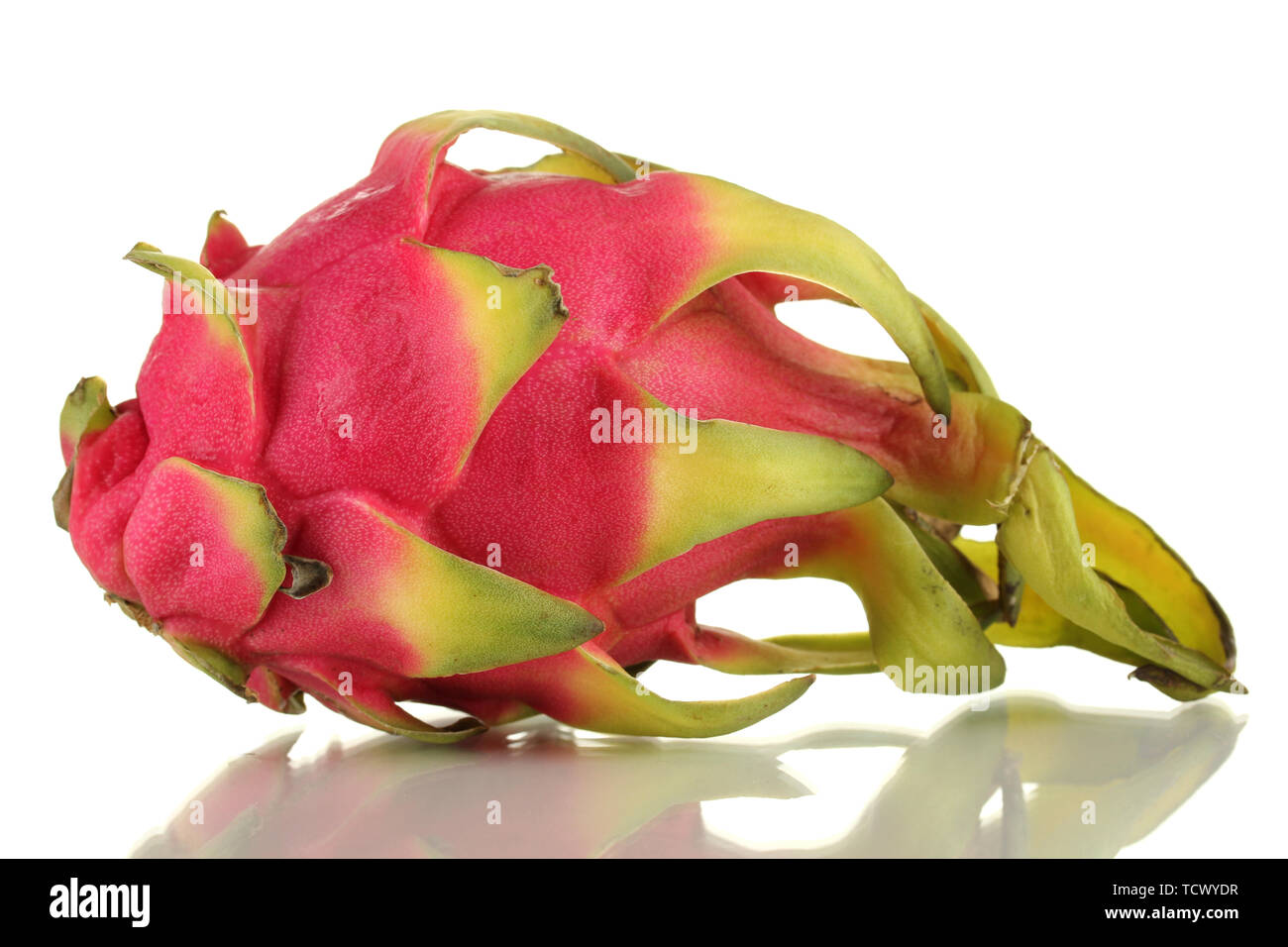Ripe pitahaya isolated on white Stock Photo - Alamy